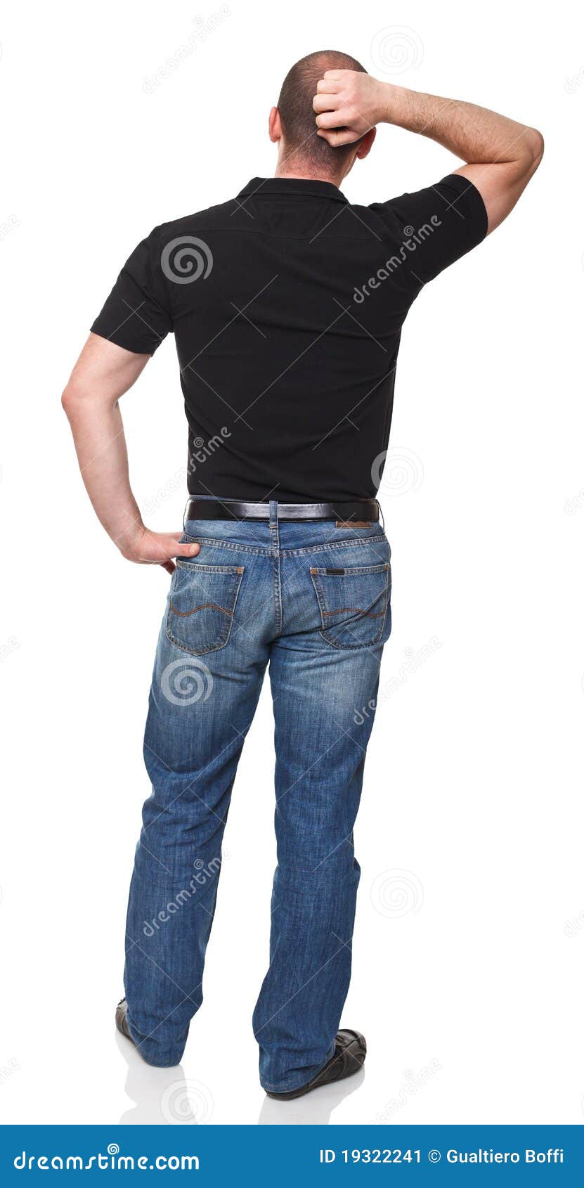 Man back view stock image. Image of standing, casual - 19322241