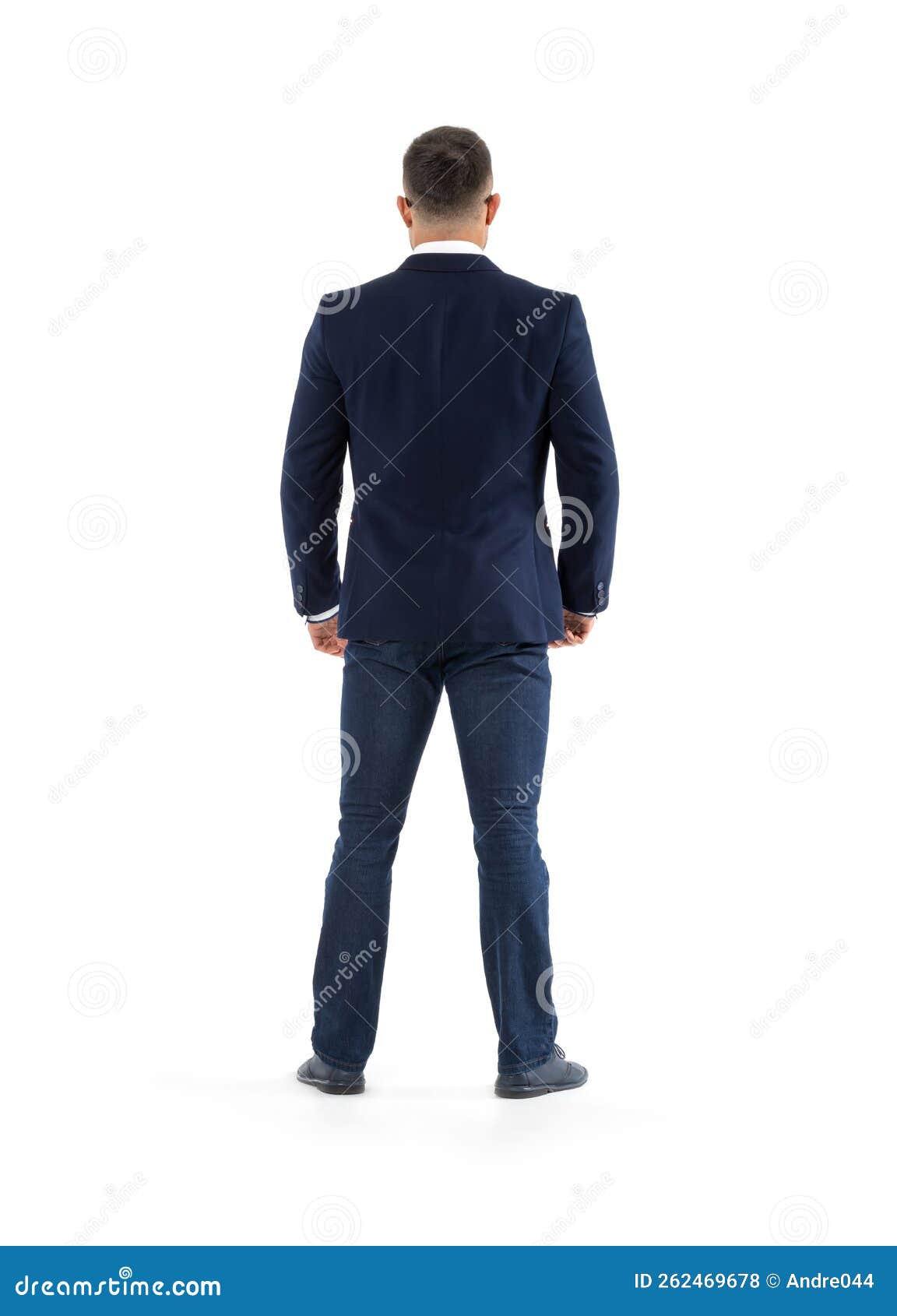 Man Back View. Business Man in a Suit. Stock Photo - Image of posing ...