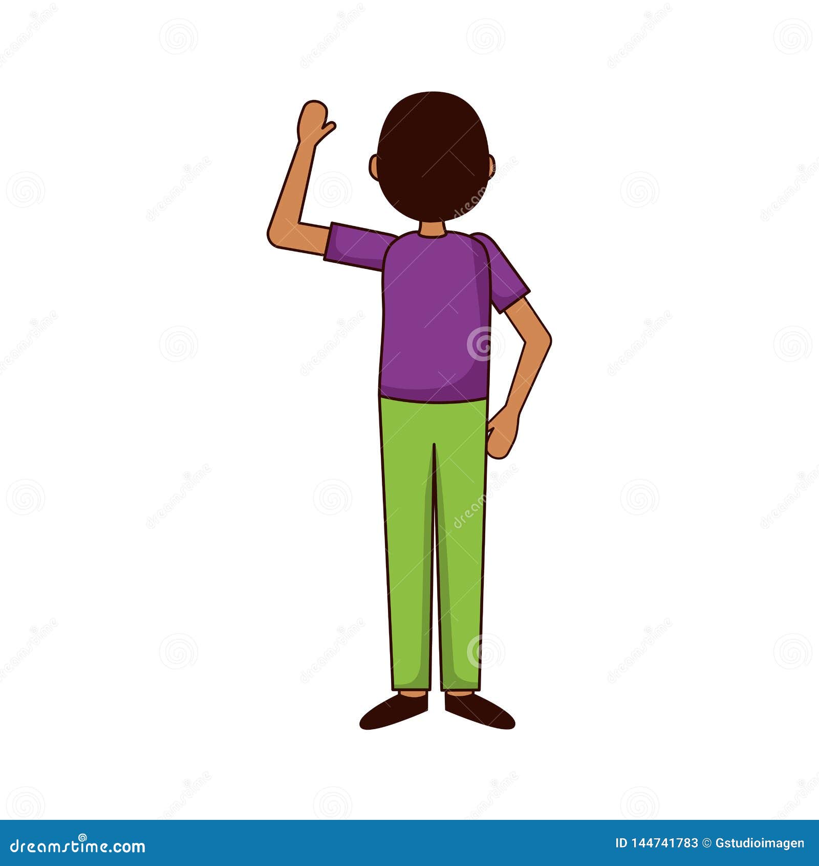 Man back view stock vector. Illustration of vector, caucasian - 144741783