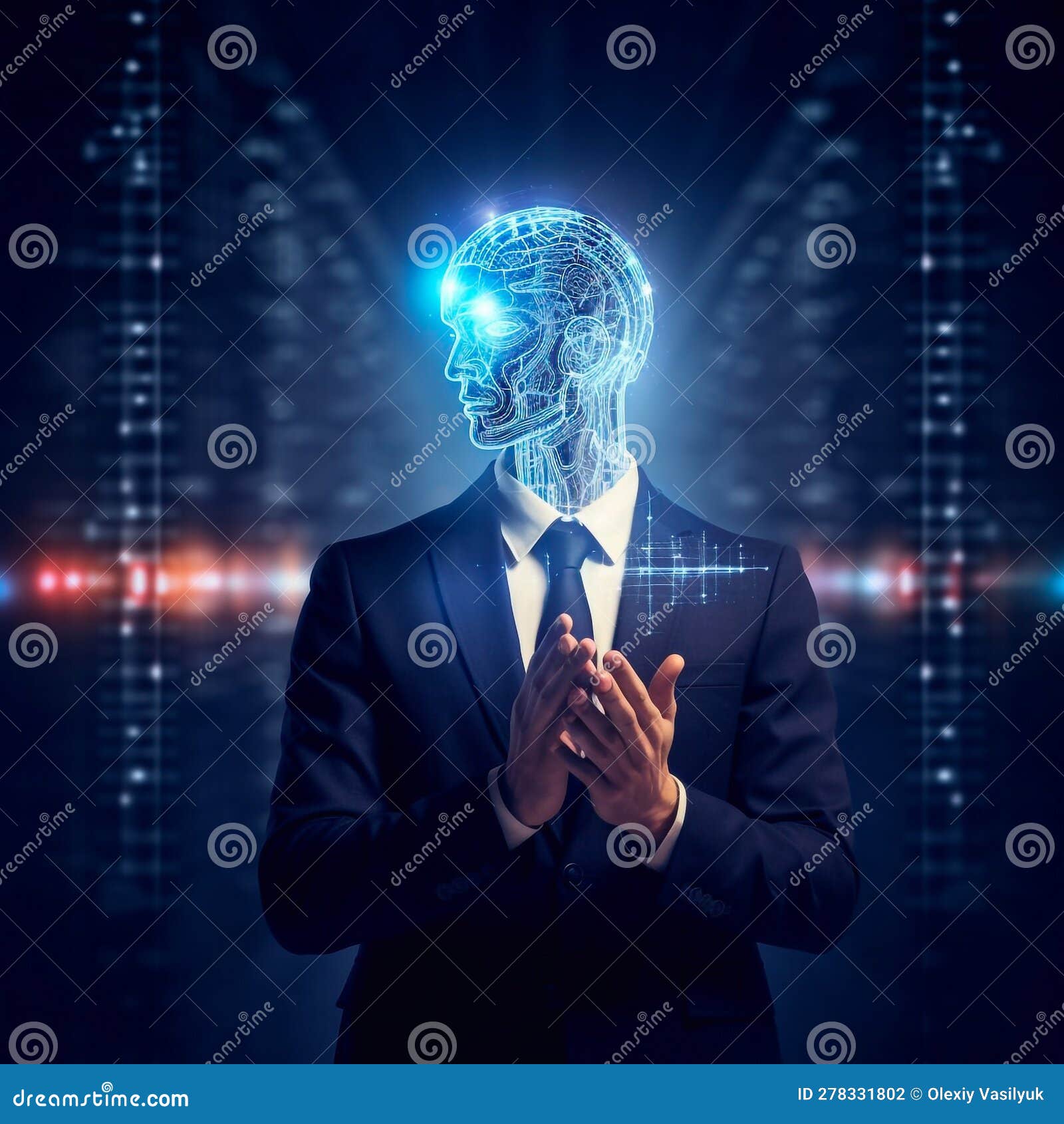 Man Back View, Hands on Hips Thinking. a Light Bulb is Lit Above His ...