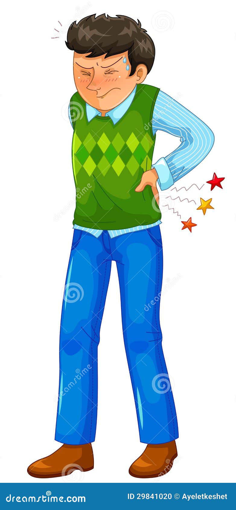 Backache stock vector. Illustration of fever, medical - 29841020