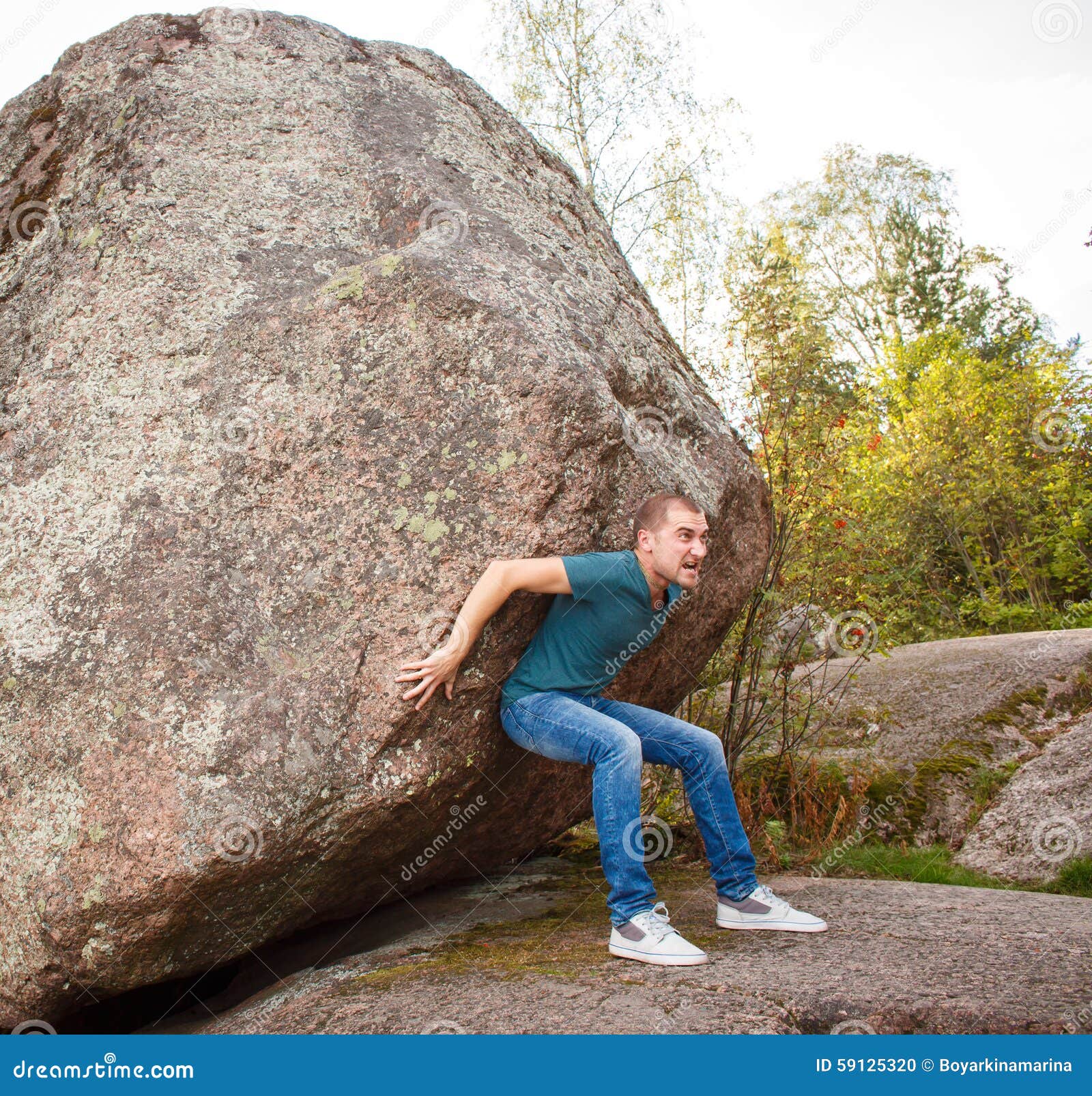 Pushing Huge Stone Stock Photos - Free & Royalty-Free Stock Photos from ...