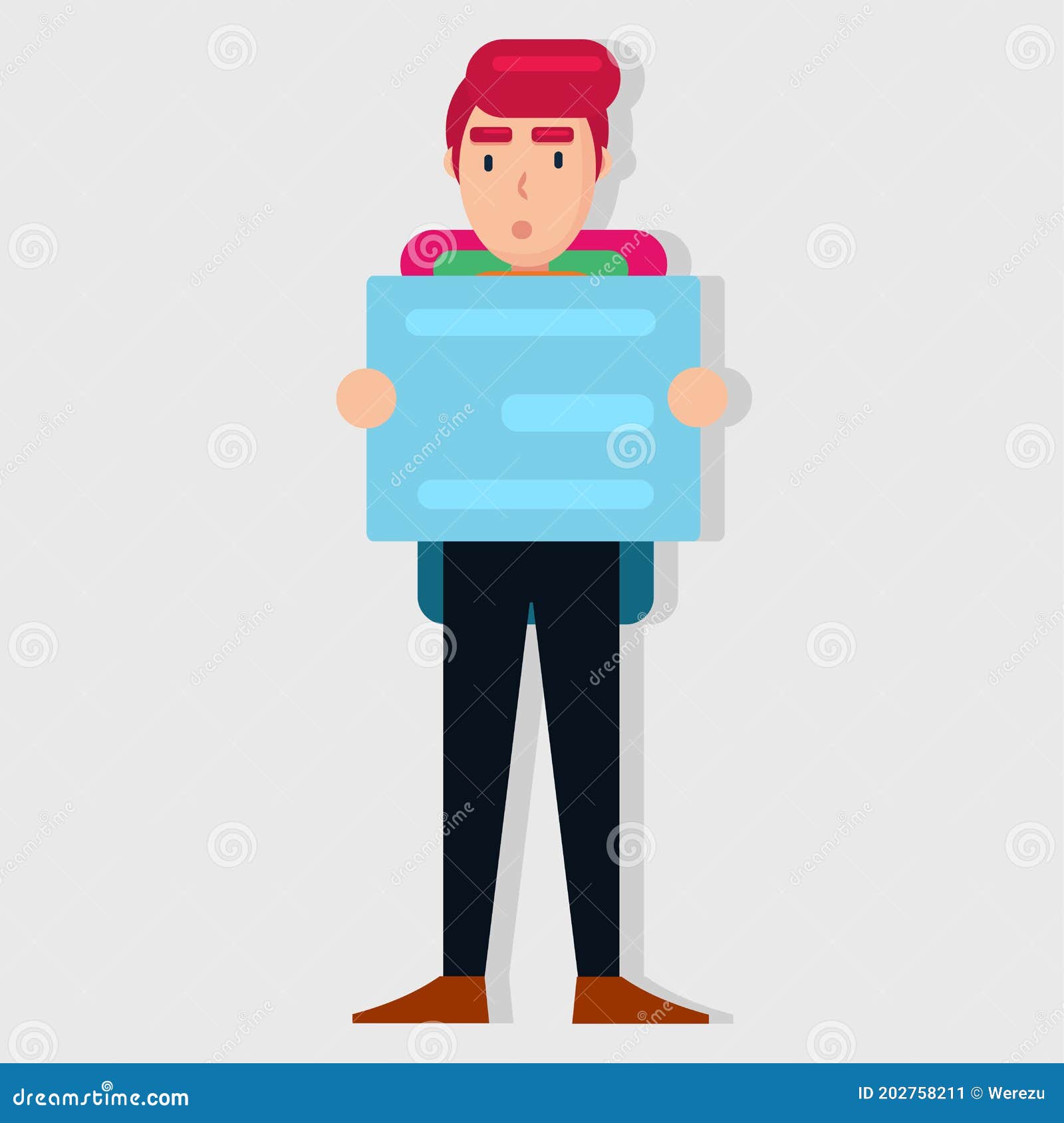 Man Backpacker Looking at Map Vector Illustration Stock Vector ... Man Backpacker Looking at Map Vector Illustration Stock Vector ...
