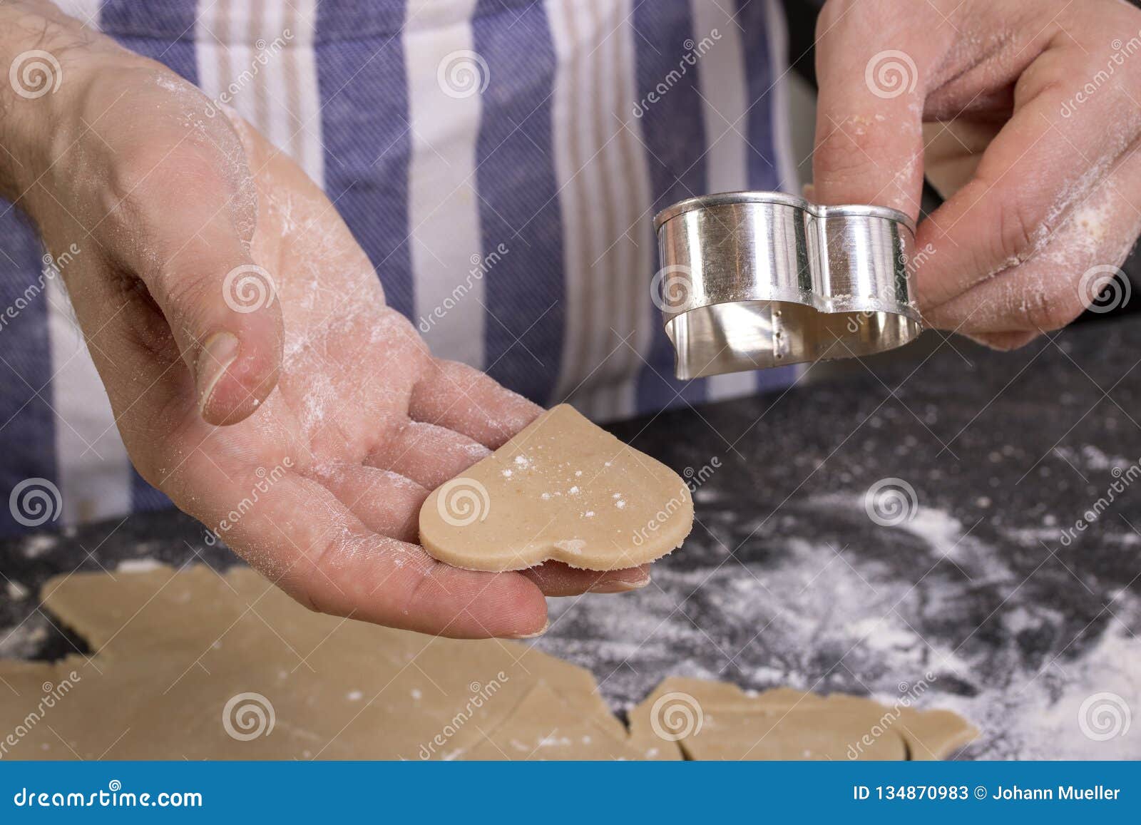 Man Baking Cookies at Home in the Kitchen Stock Image - Image of excel ...