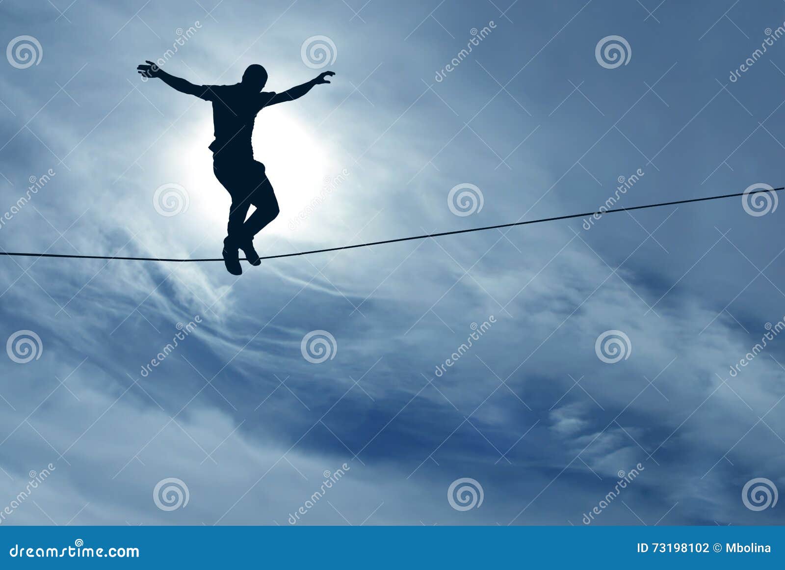 Man Balancing on the Rope Concept of Challenge and Risk Taking Stock ...
