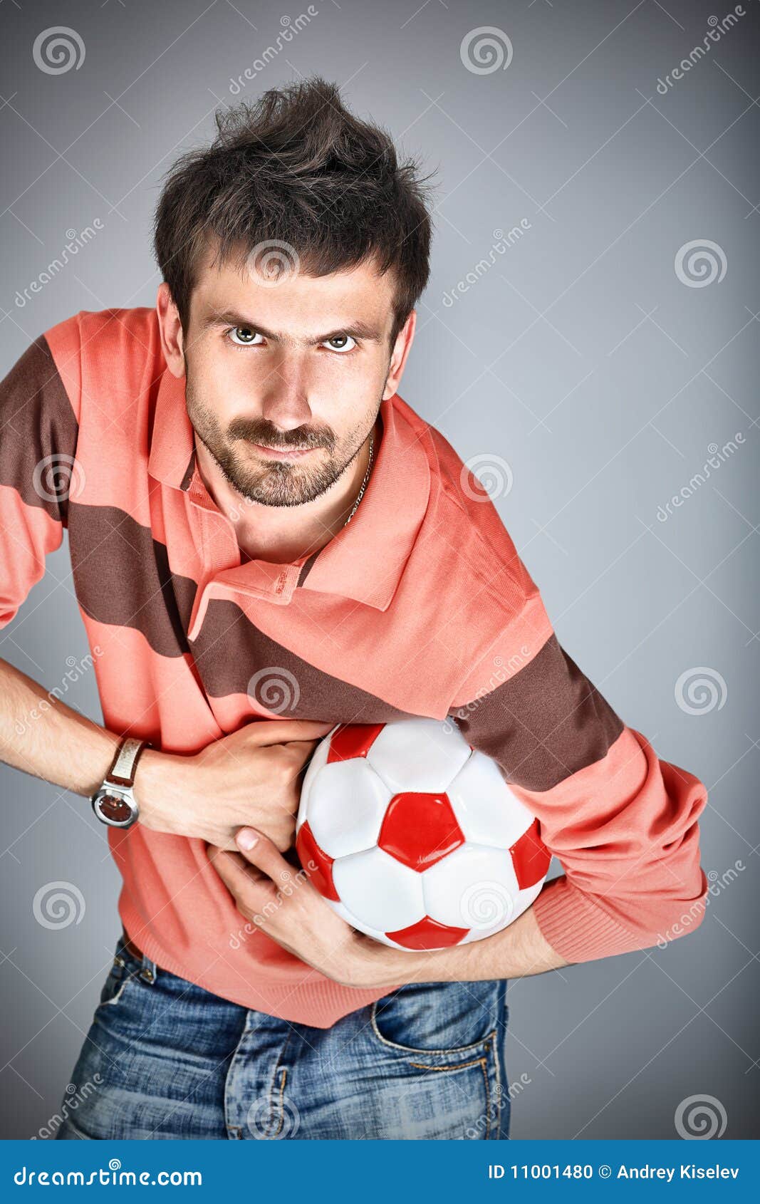 Man with a ball stock photo. Image of activity, summer - 11001480