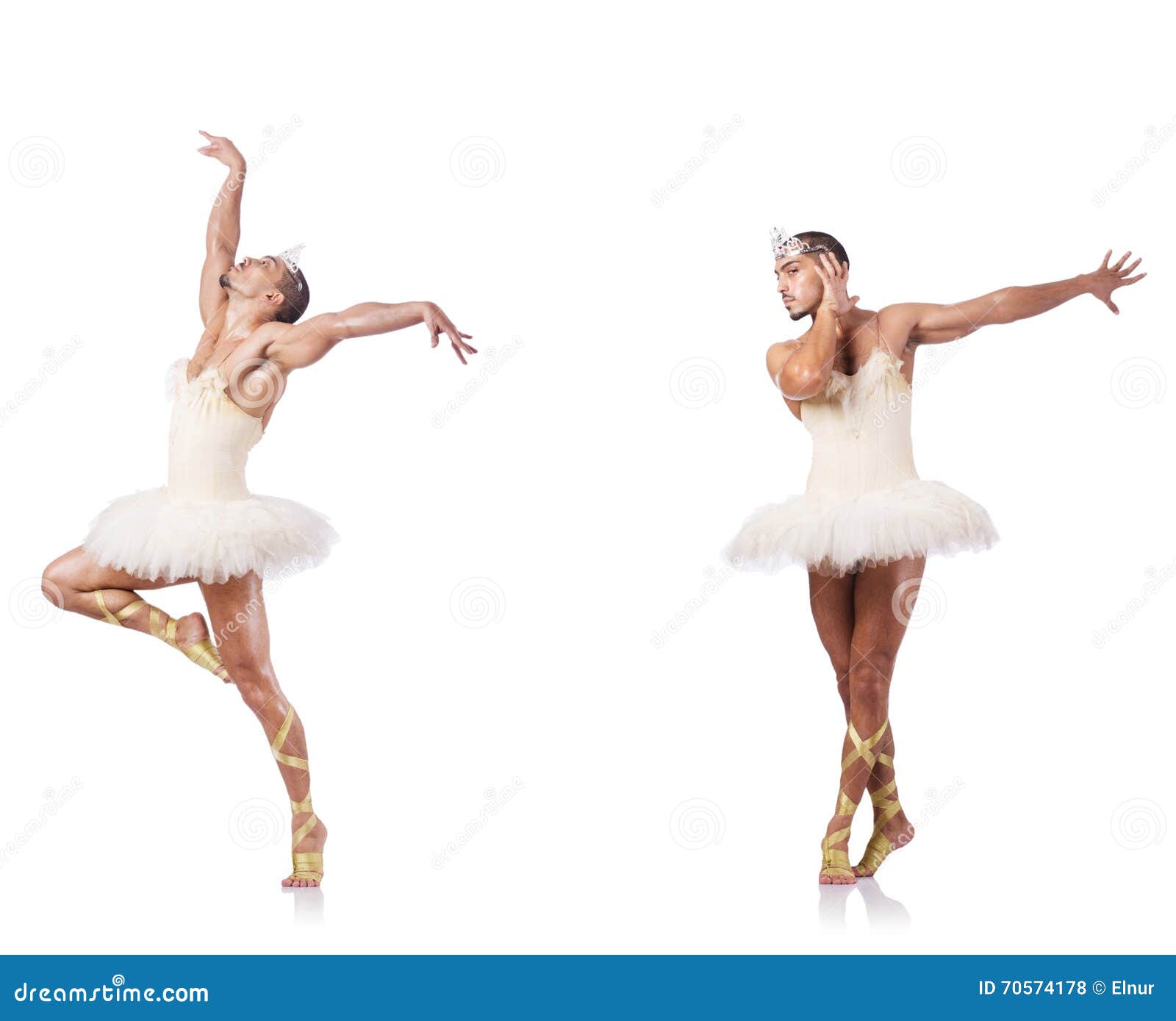 The Man in Ballet Tutu Isolated on White Stock Photo - Image of leap ...
