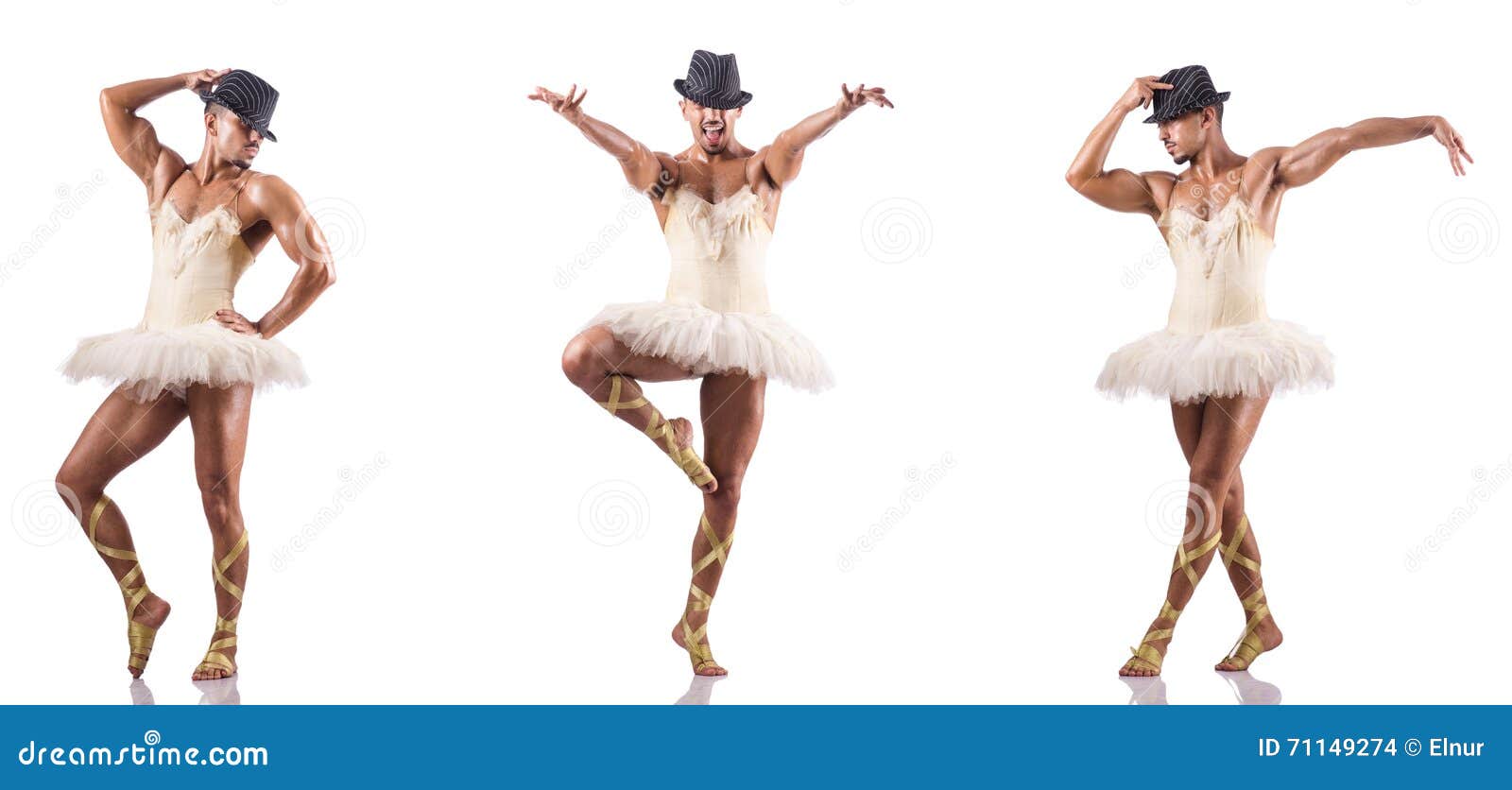 The man in ballet tutu stock photo. Image of flexibility - 71149274