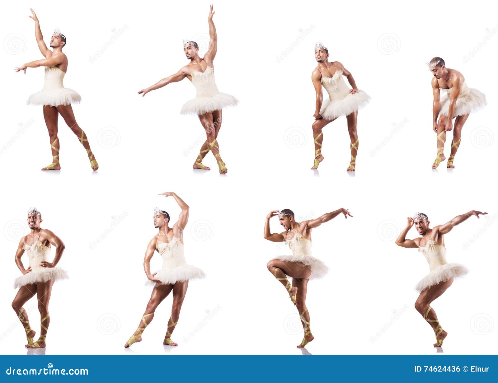 The Man in Ballet Tutu Isolated on White Stock Photo - Image of dance ...