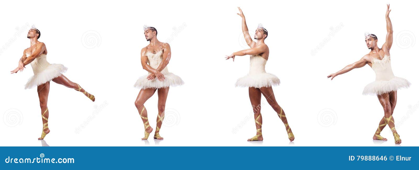The Man in Ballet Tutu Isolated on White Stock Photo - Image of ballet ...