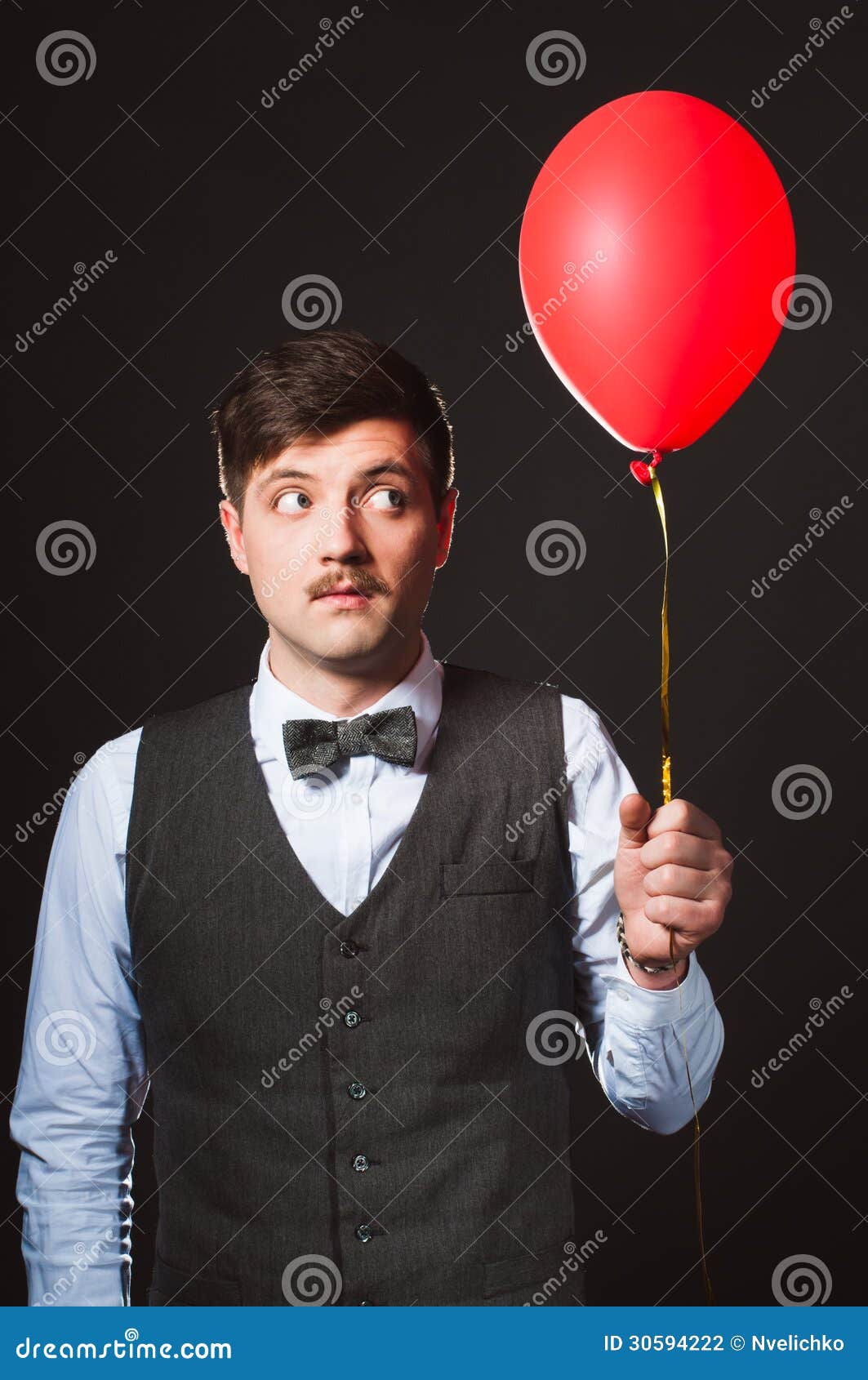 Man with balloon stock photo. Image of expression, celebrate - 30594222