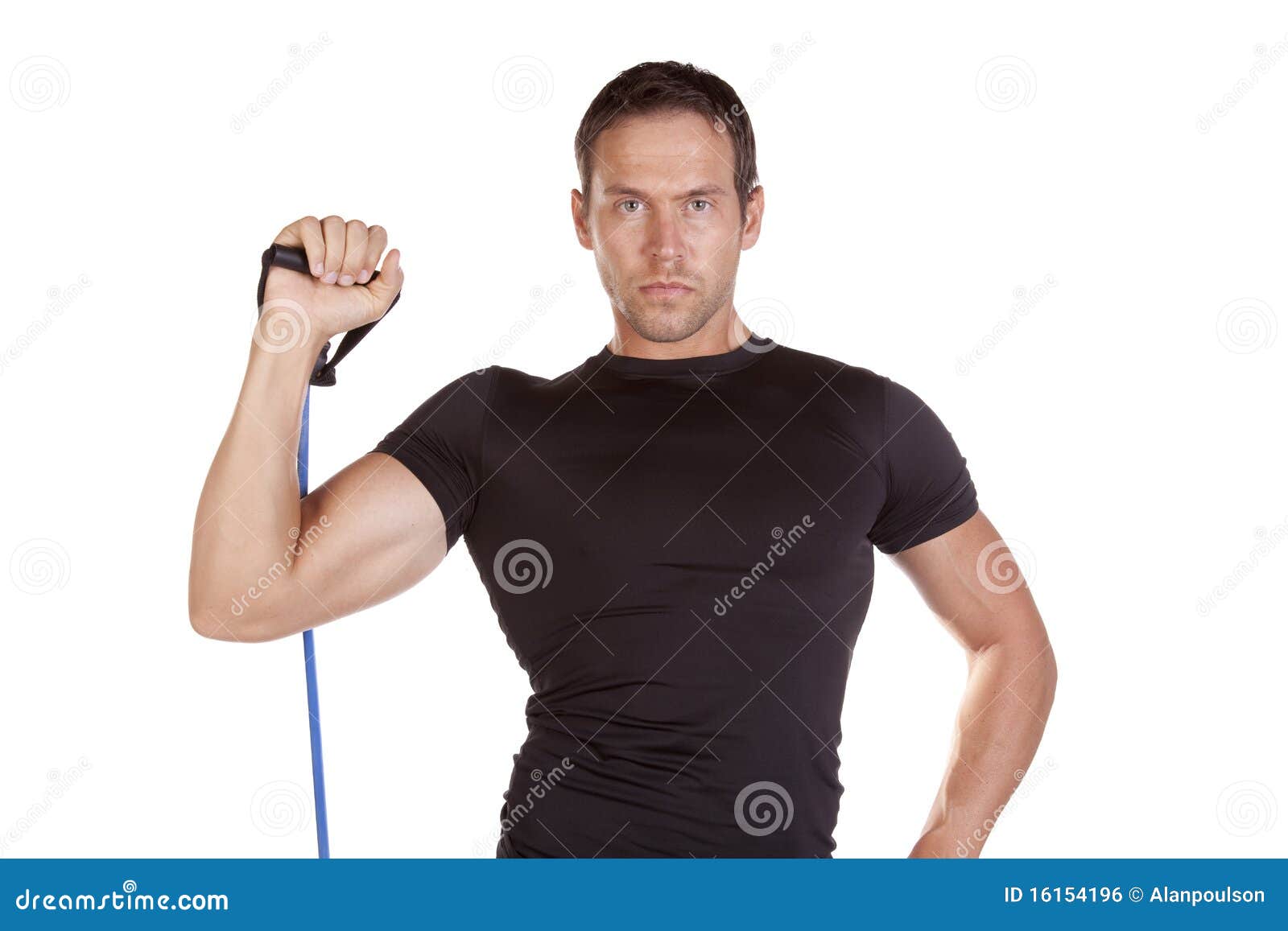 Man with band in one hand stock photo. Image of adult - 16154196