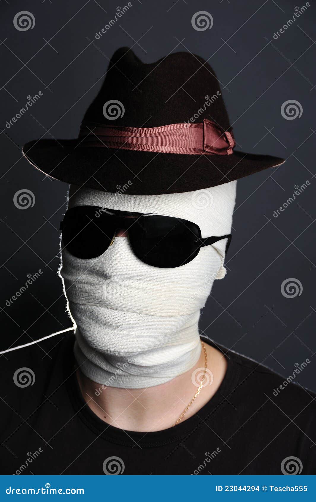 Man in bandage stock photo. Image of mask, strange, person - 23044294