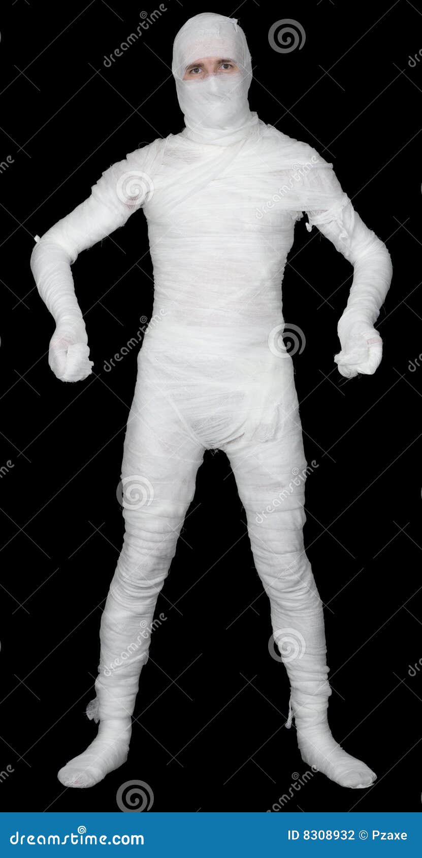 Man in bandage stock photo. Image of dead, isolated, mummy - 8308932