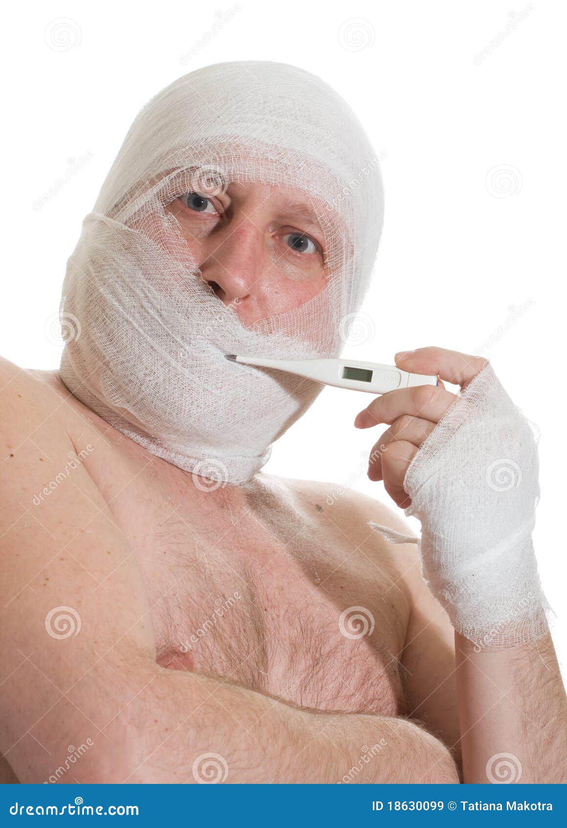 Man with bandage on head stock image. Image of adhesive - 18630099