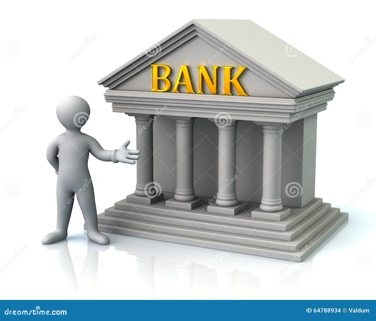 Man and bank stock illustration. Illustration of banking - 64788934