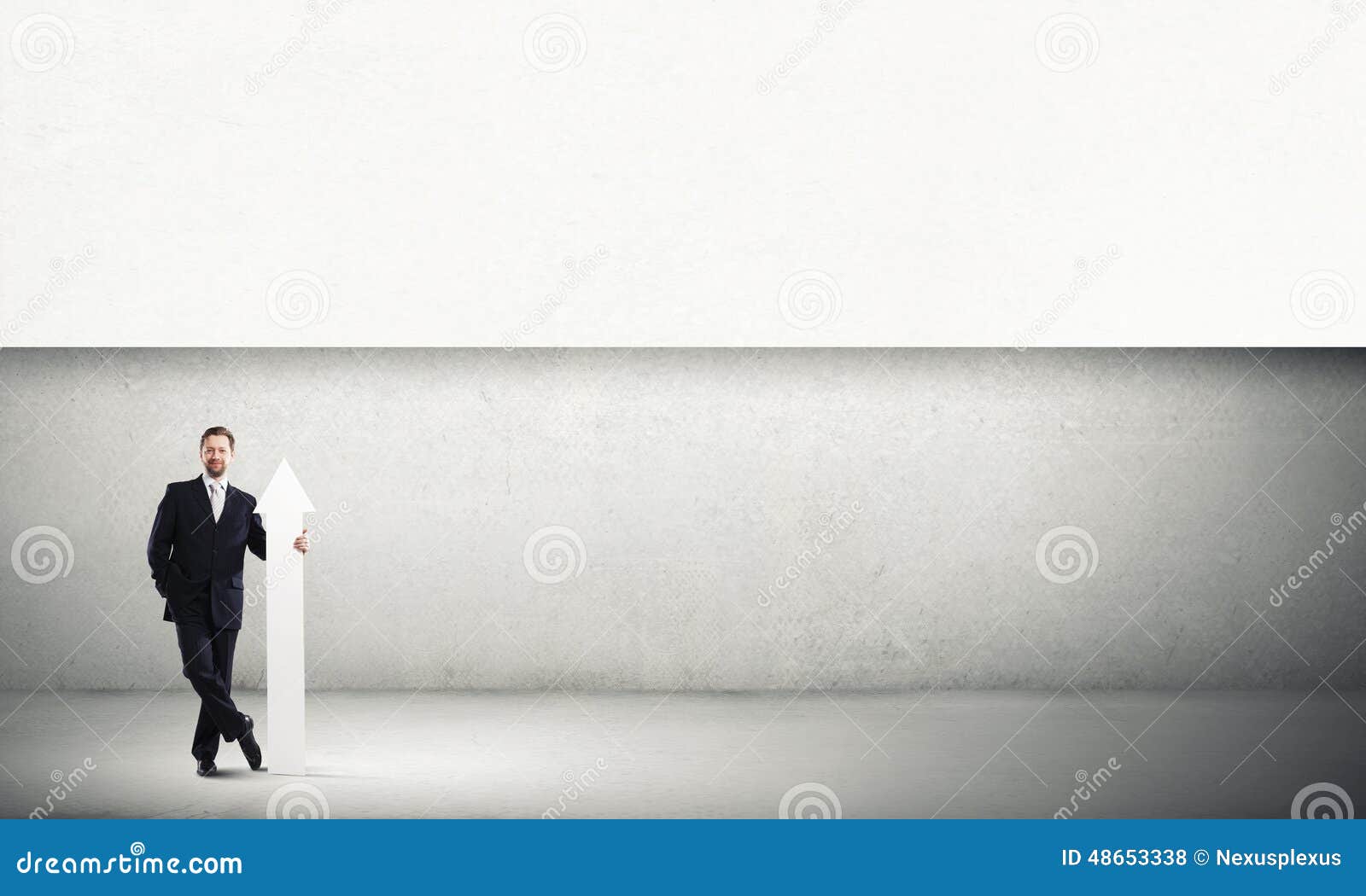 Man with banner stock photo. Image of employee, banner - 48653338