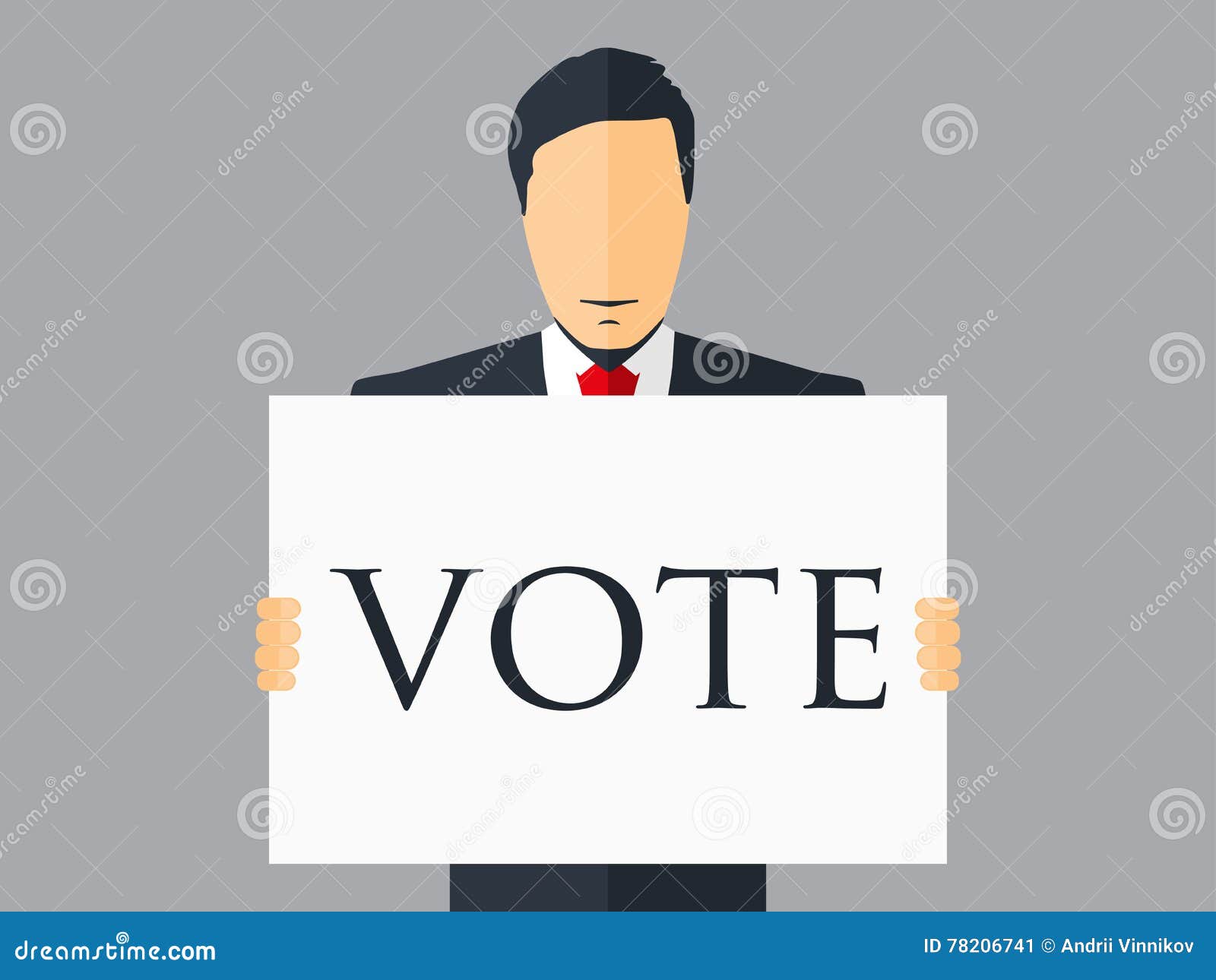 Man with a Banner, a Candidate in the Elections with a Poster in His ...