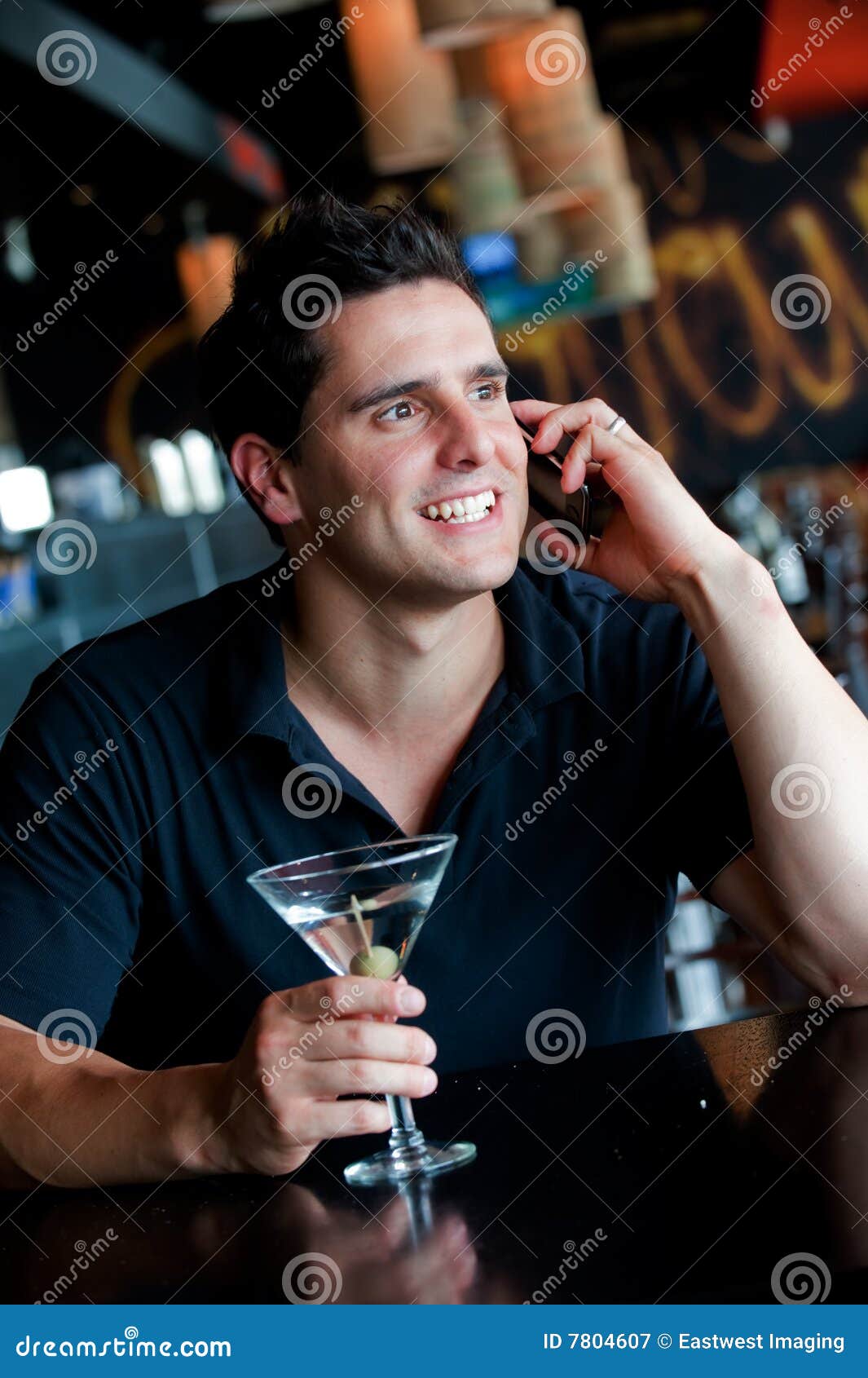 Man in Bar stock image. Image of white, drink, handsome - 7804607