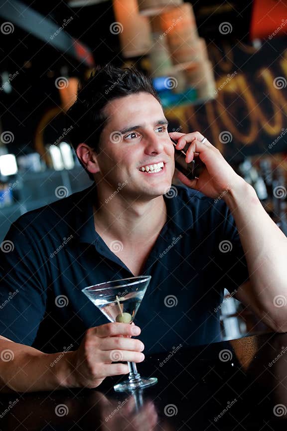 Man in Bar stock image. Image of white, drink, handsome - 7804607