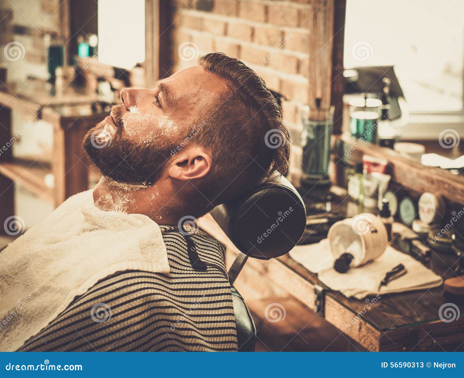 Barber Shop Concept. Barber And Hairdresser. Take Ageing With Respect ...