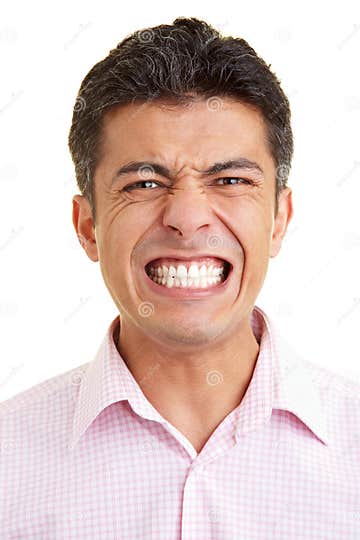 Man baring teeth stock image. Image of face, pleasure - 10320215