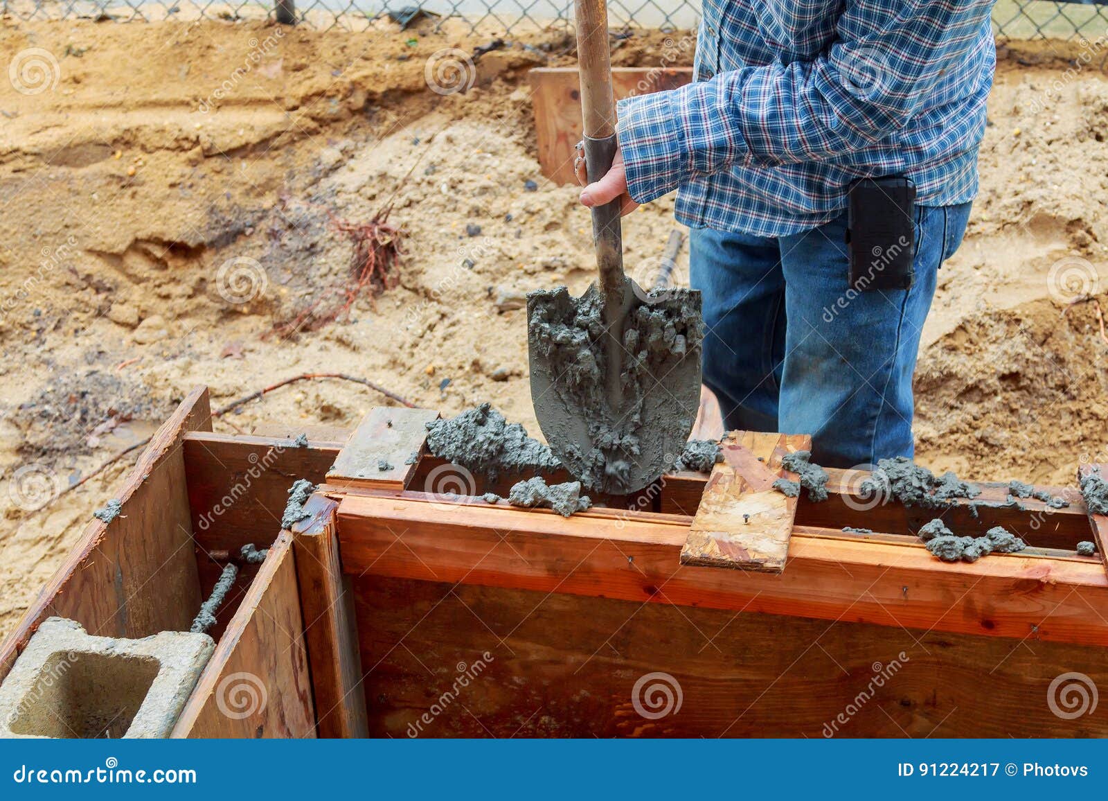 Man with Barrow Full of Ground, Work Garden Stock Image - Image of blue ...