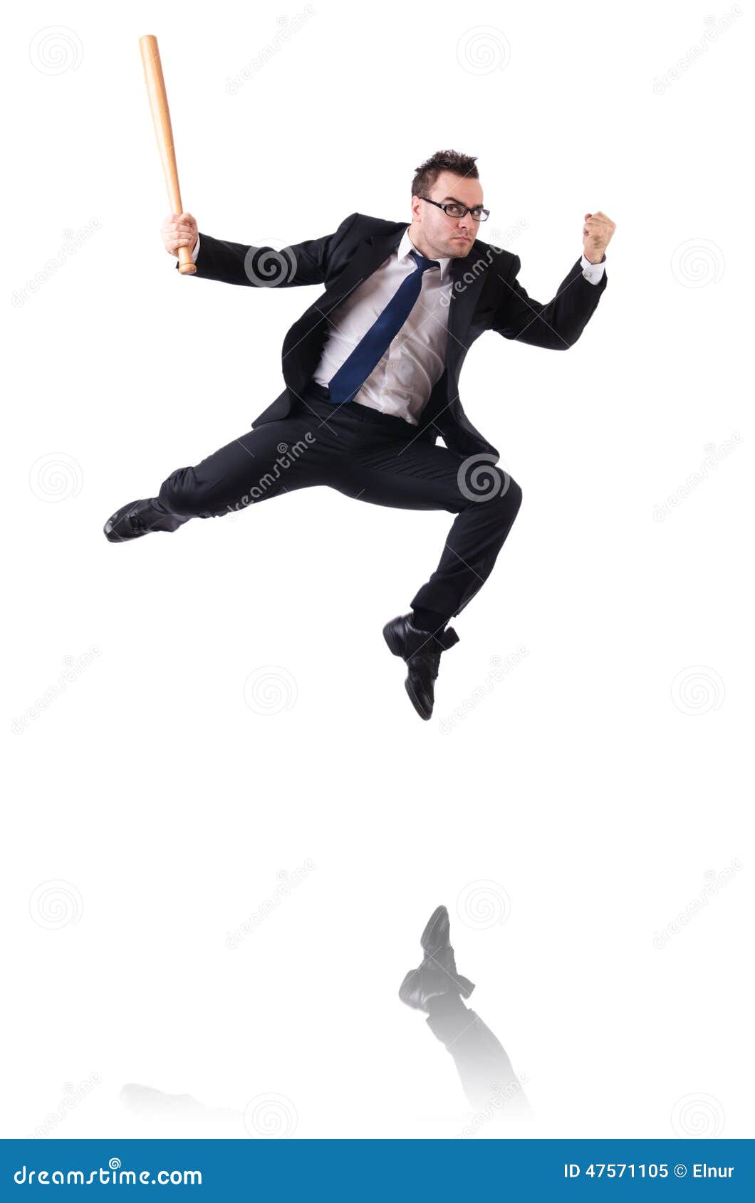 Man with Baseball Bat Isolated Stock Image - Image of businessperson ...