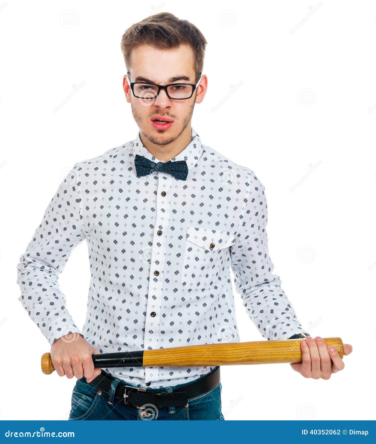 Man with baseball bat stock photo. Image of attractive - 40352062