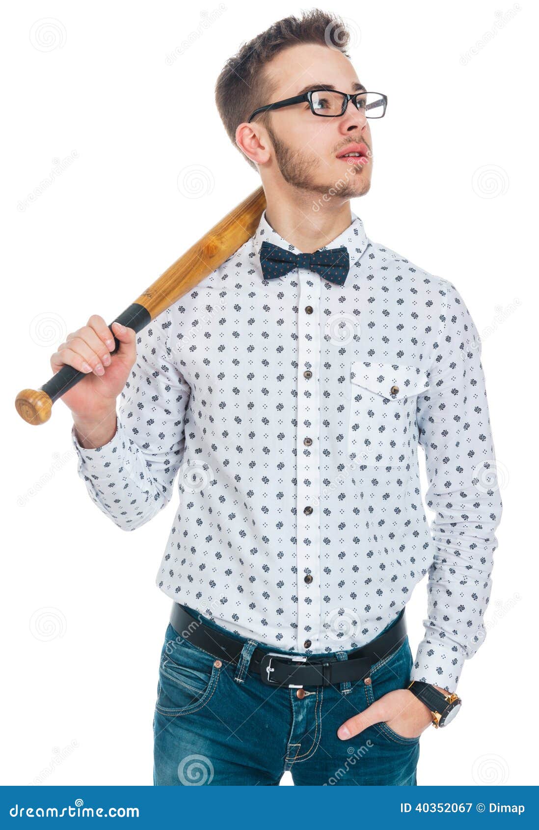 Man with baseball bat stock image. Image of portrait - 40352067