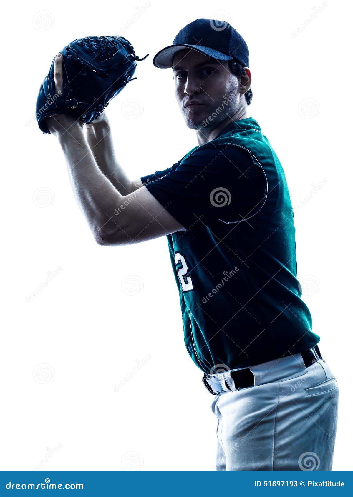 Man Baseball Player Silhouette Isolated Stock Image - Image of ...