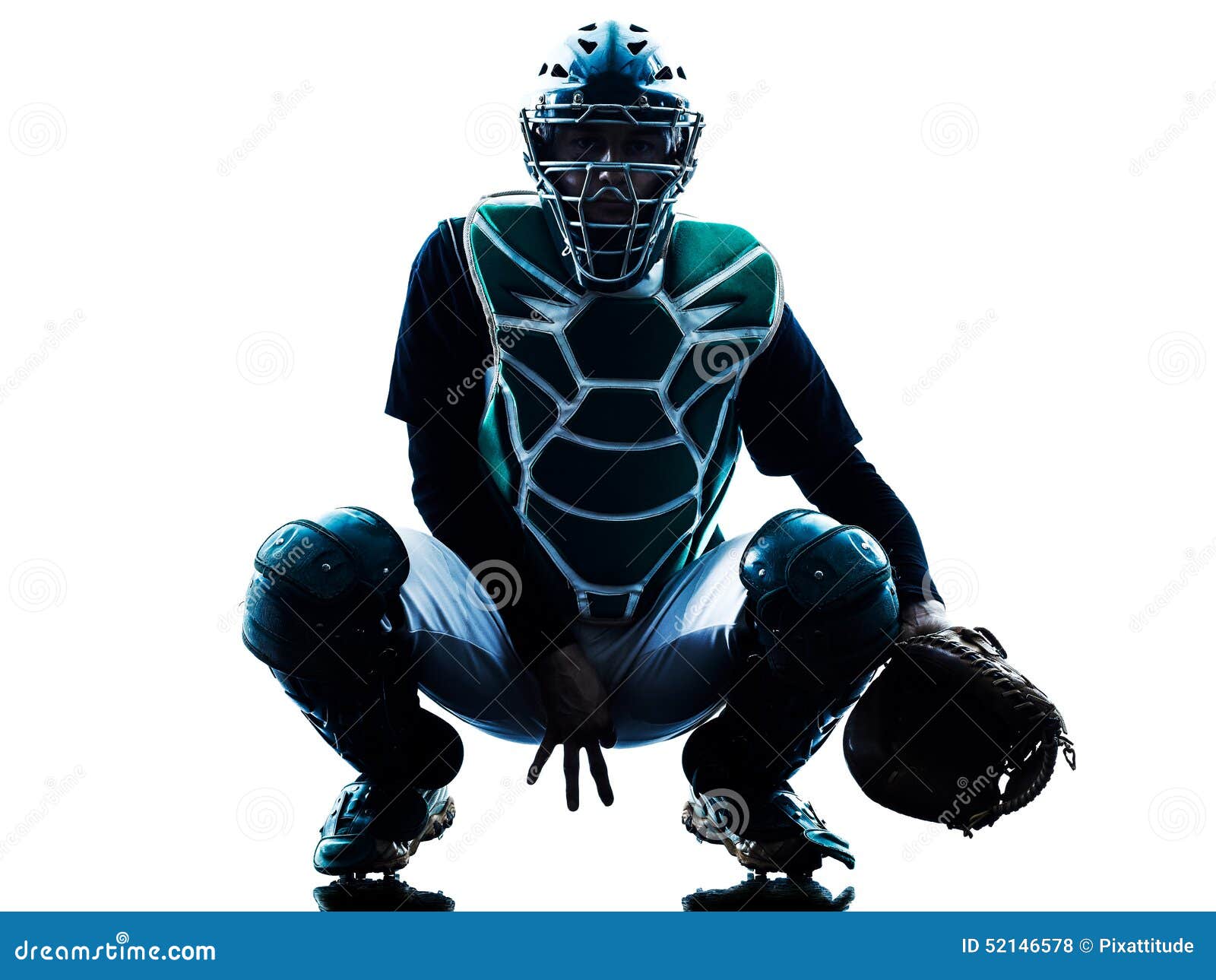 Baseball Catcher Mask Silhouettes