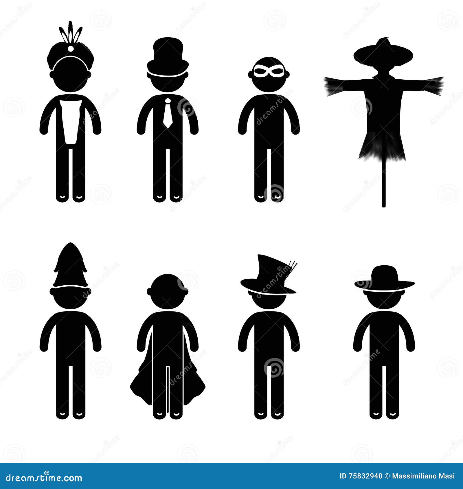 Man Basic Posture People Icon Sign Clothing Costume Stock Illustration ...