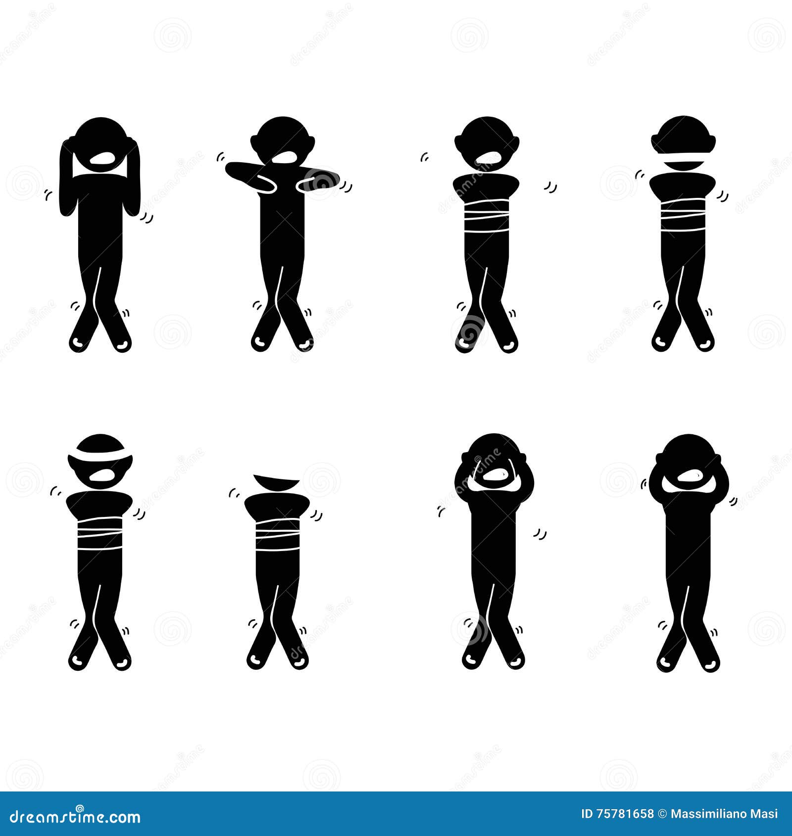 Basic Posture People Sitting Standing Icon Sign Symbol Pictogram Vector ...