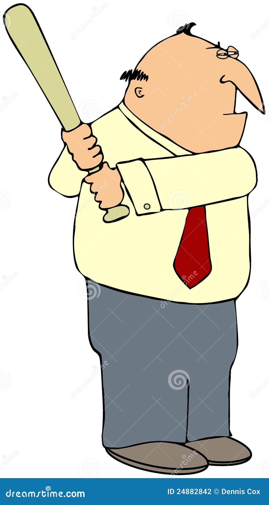 Man with a Bat stock illustration. Illustration of male - 24882842