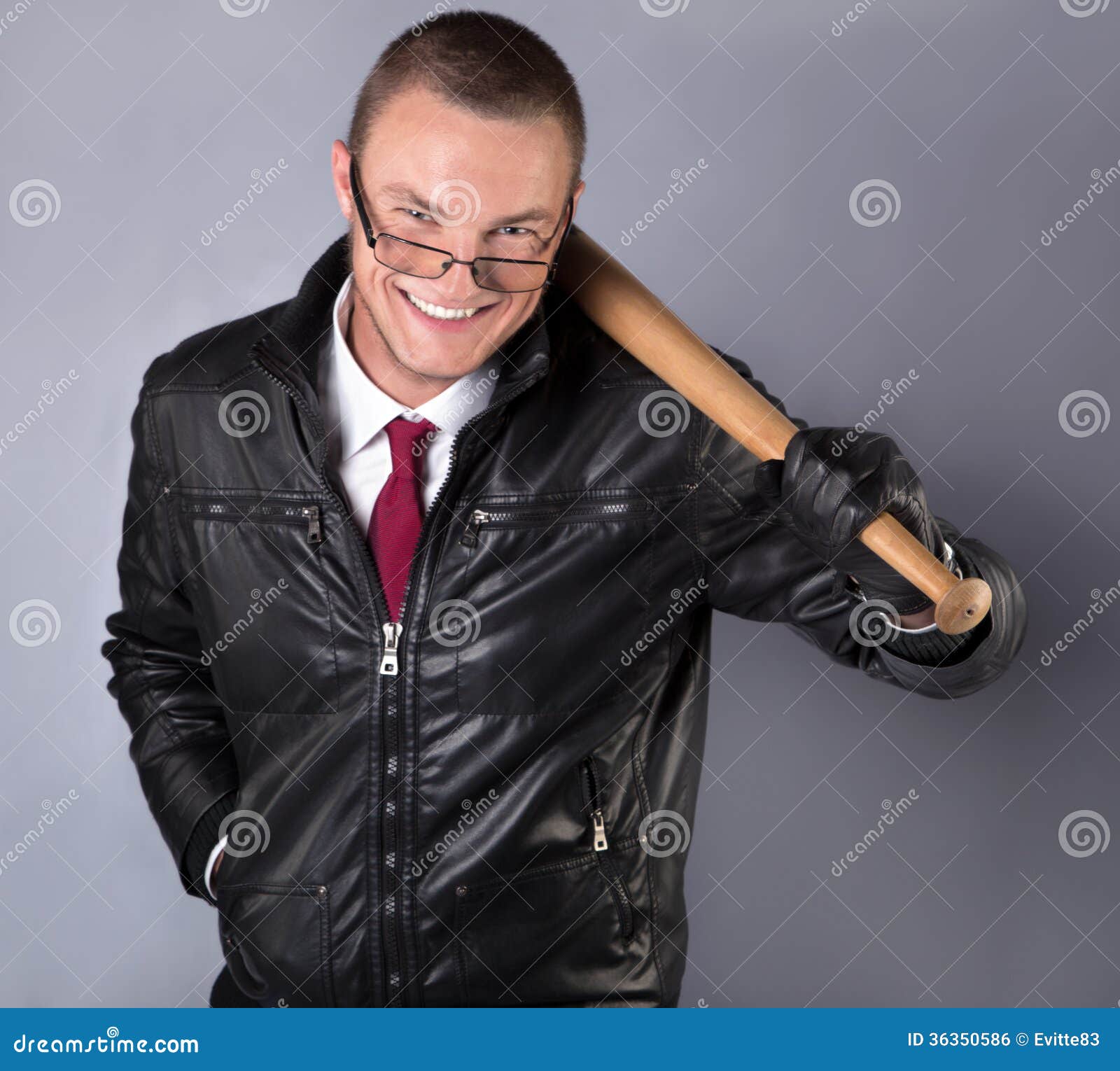 Man with a bat stock photo. Image of angry, criminal - 36350586