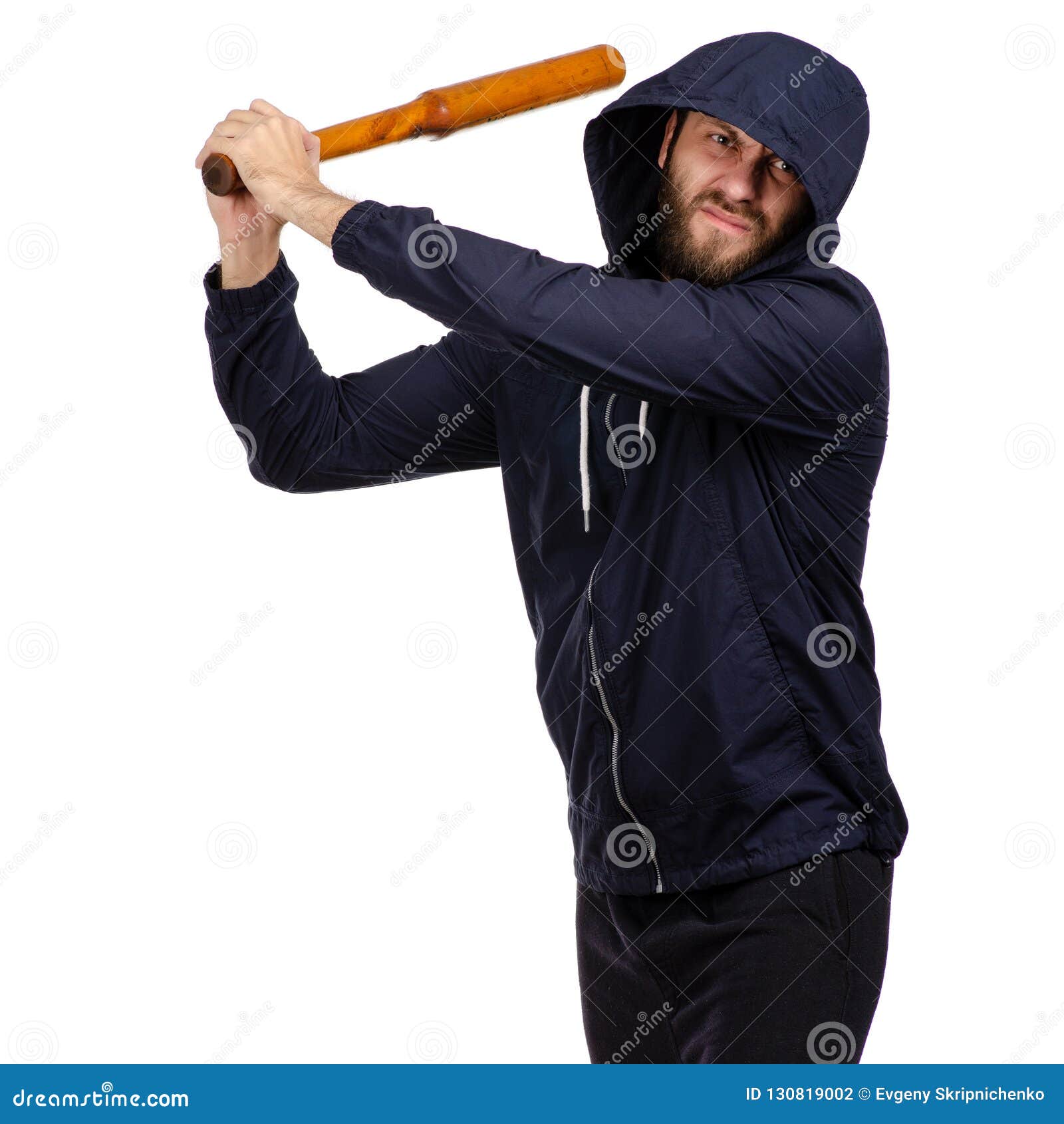 A man with a bat stock photo. Image of criminal, shape - 130819002