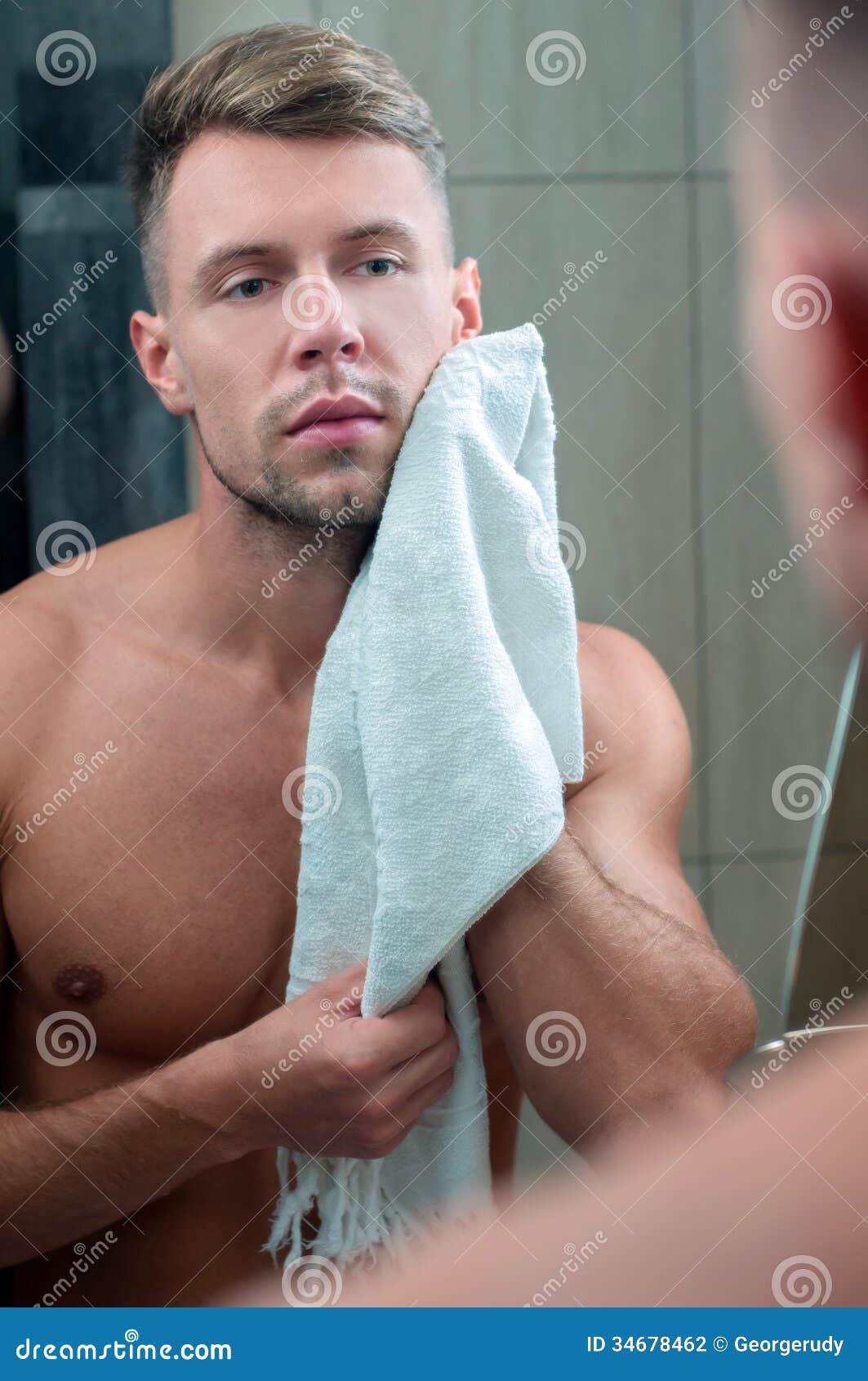 Man in bathroom stock photo. Image of beard, good, eyes - 34678462