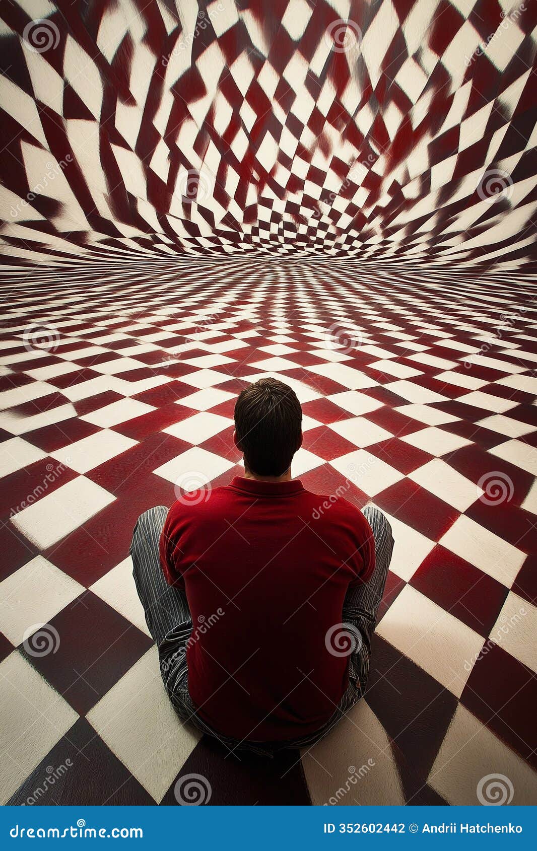 Man Battling Obsessive-compulsive Disorder Mental Space Represented by ...