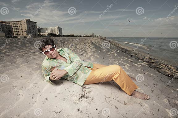 Man on the beach stock image. Image of cool, revival - 11504459