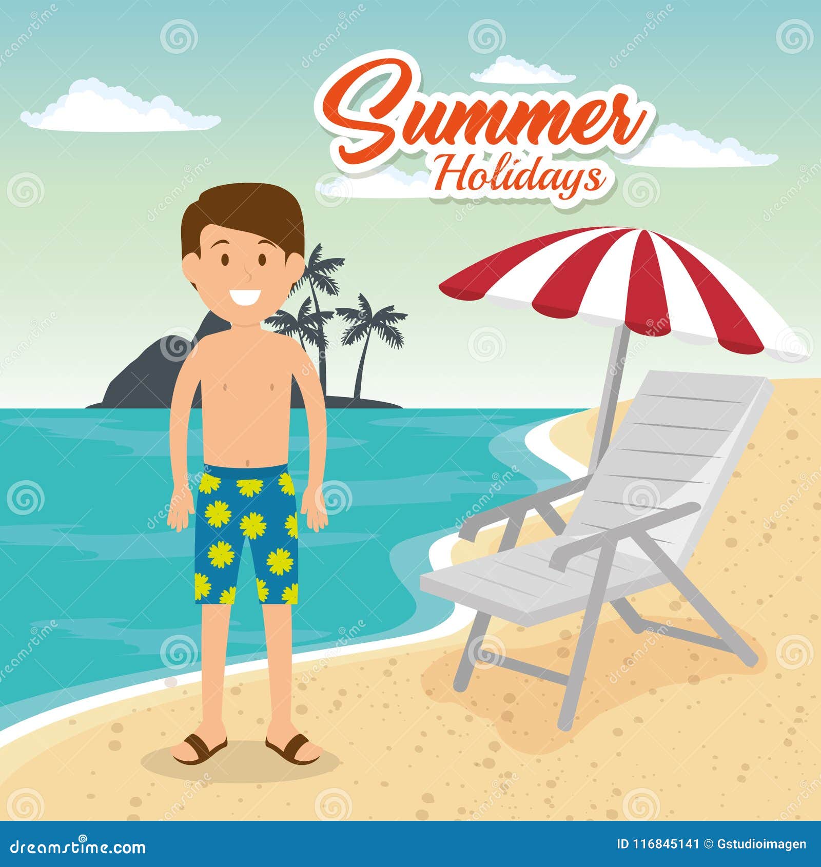 Man in the beach character stock vector. Illustration of fashion ...