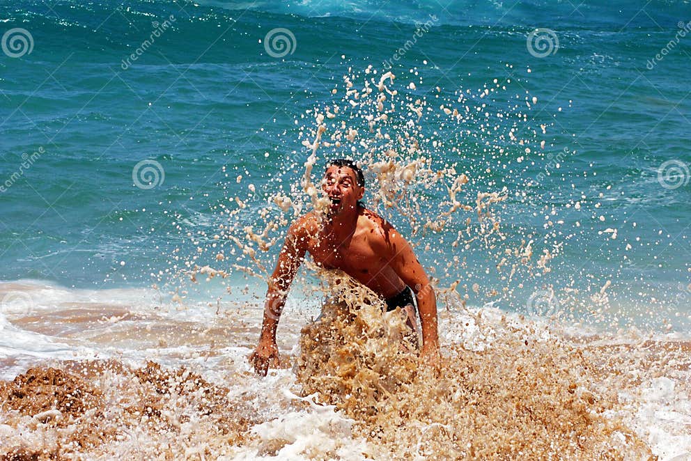 Man on the Beach in Suances, Spain Stock Photo - Image of tourist ...