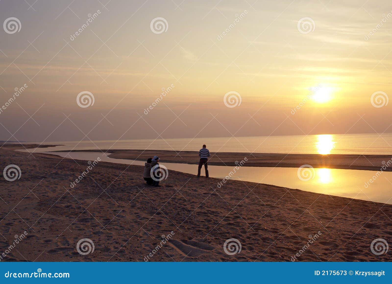 Man on beach at sunset stock image. Image of quietness - 2175673
