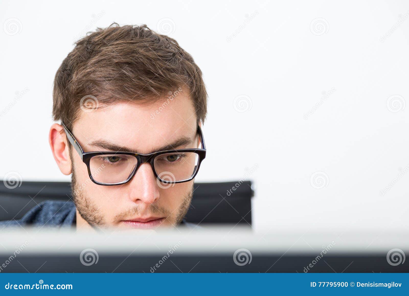 Man with Beard in Corporate Office Stock Photo - Image of communication ...