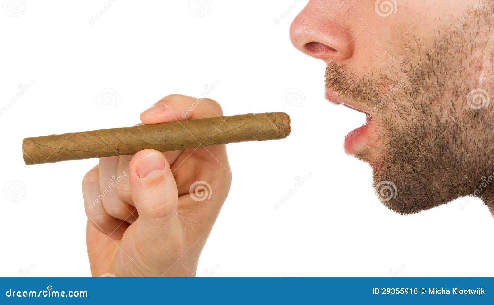 Man with Beard is Holding an Unused Cigar Stock Photo - Image of grungy ...