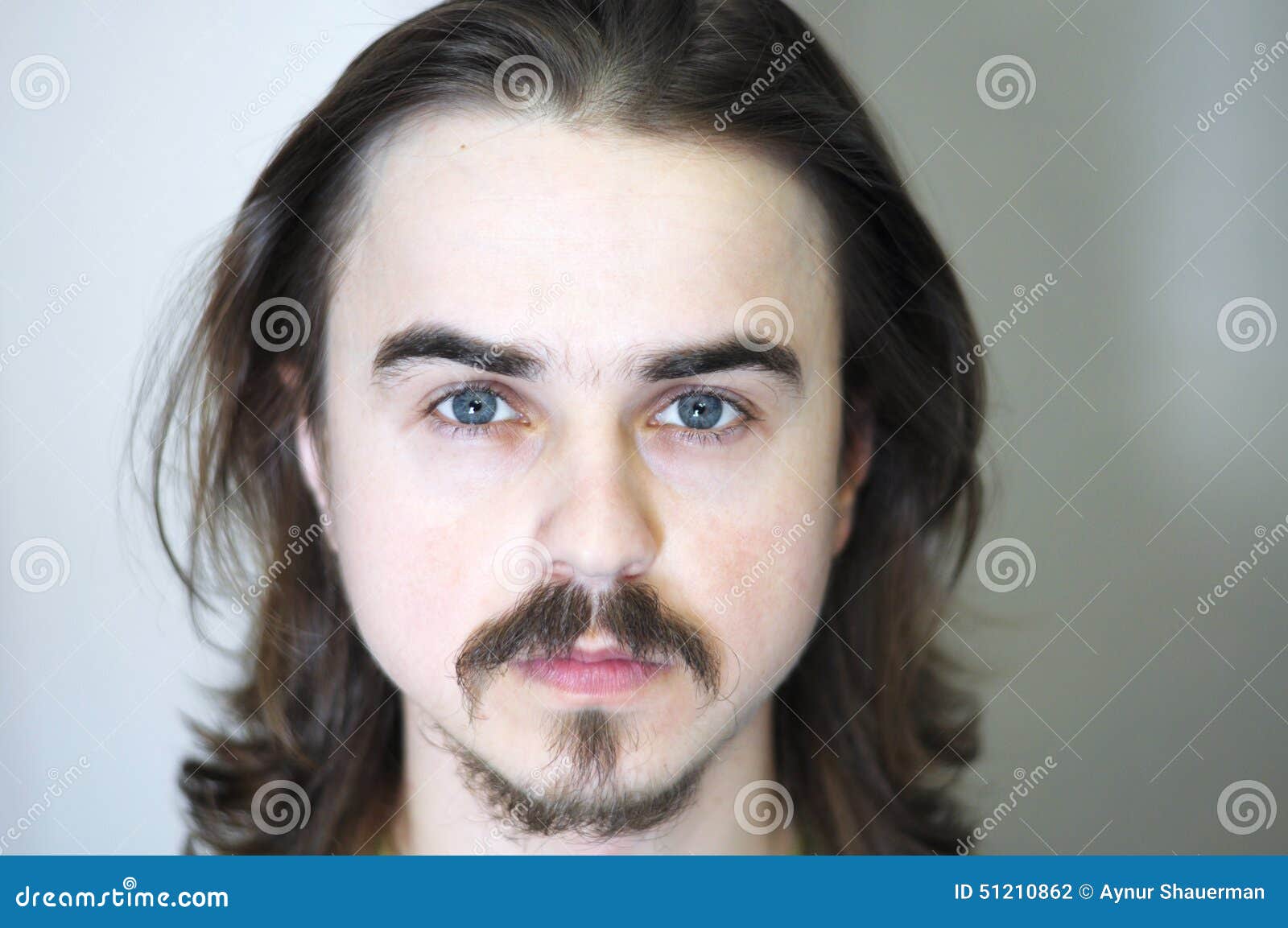Man with Beard and Moustached Stock Photo - Image of background, face ...