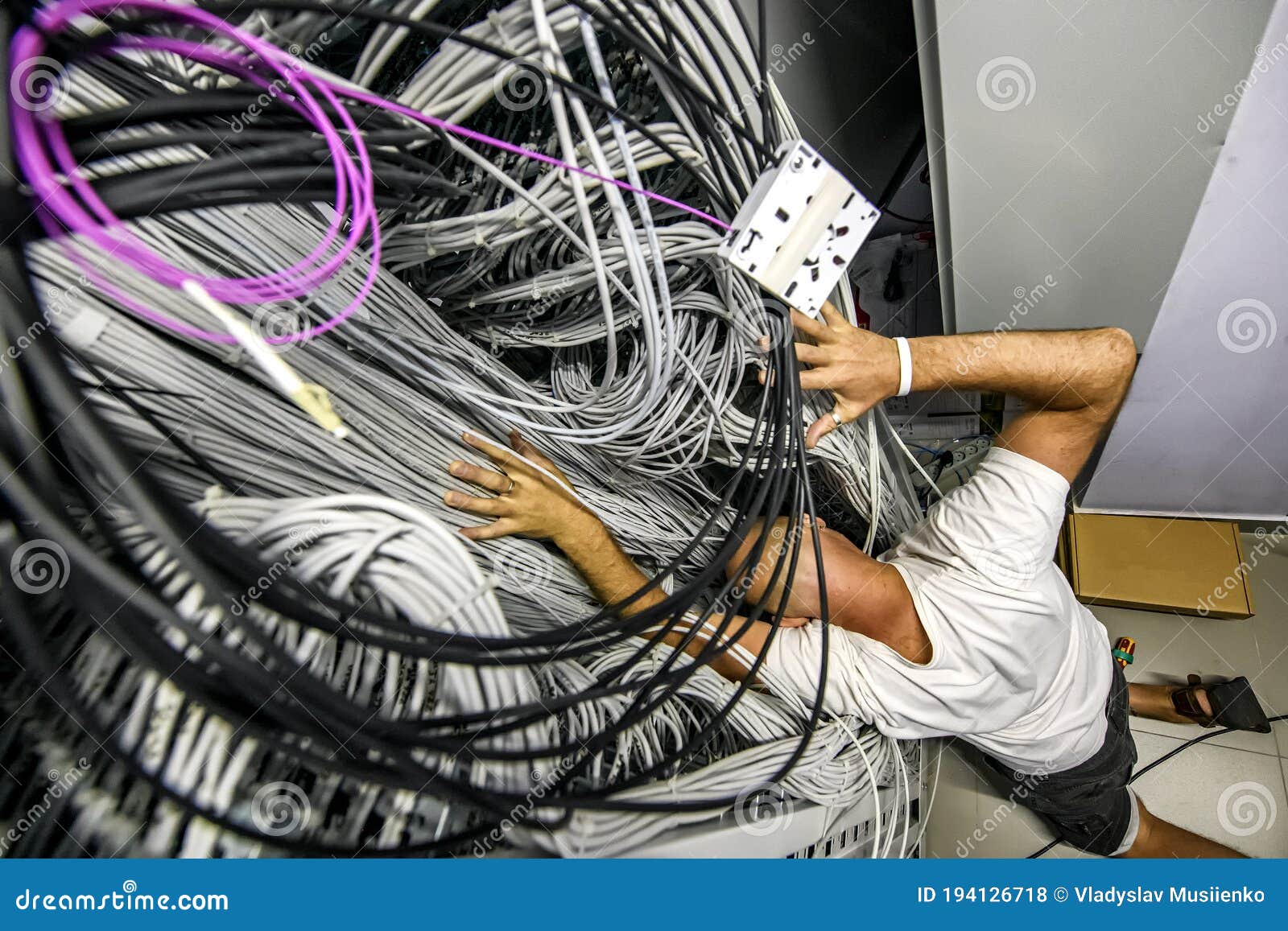 The Man Became Entangled in a Large Number of Electrical and Network ...