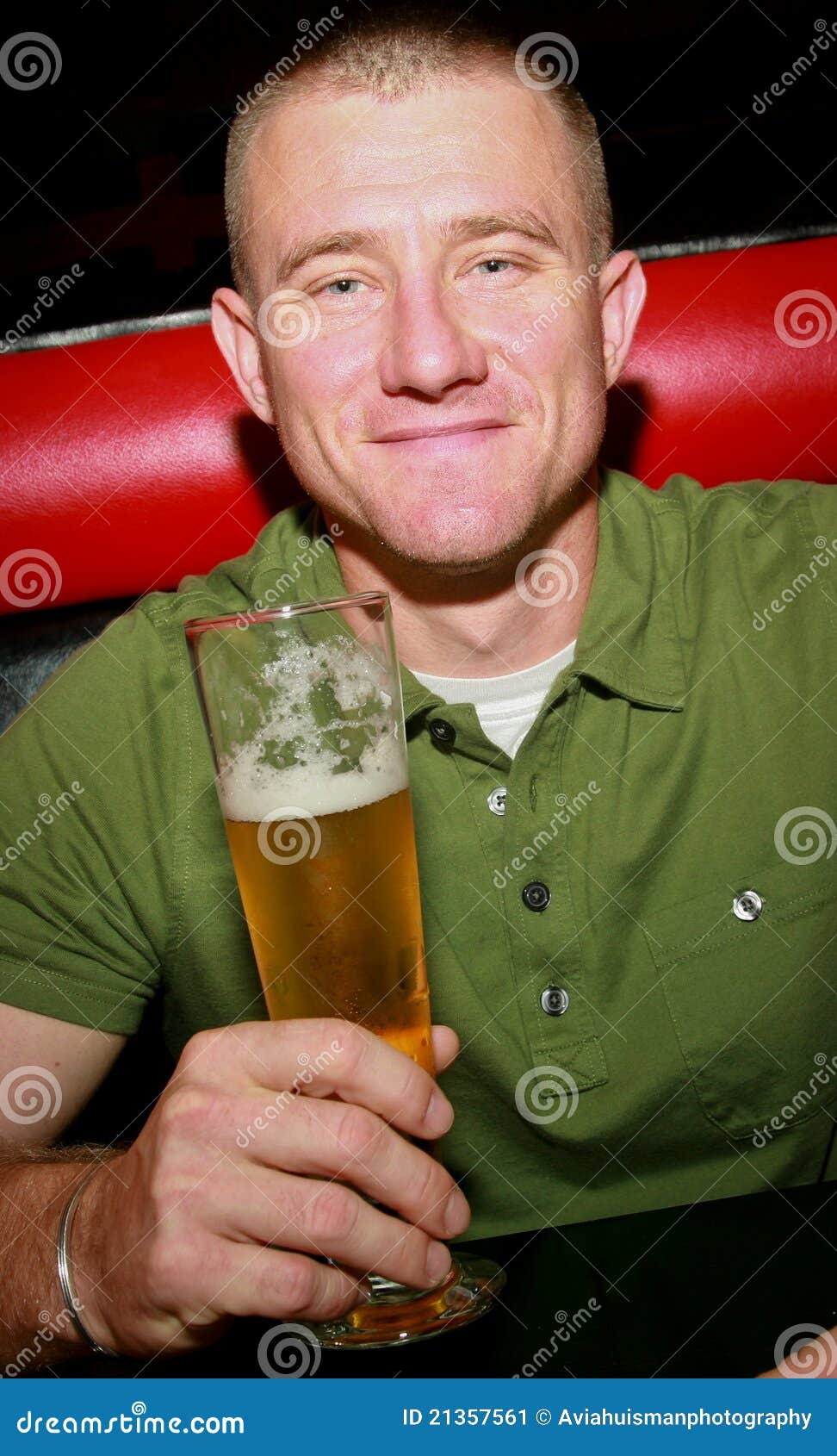 Man with Beer stock image. Image of holding, friendly - 21357561