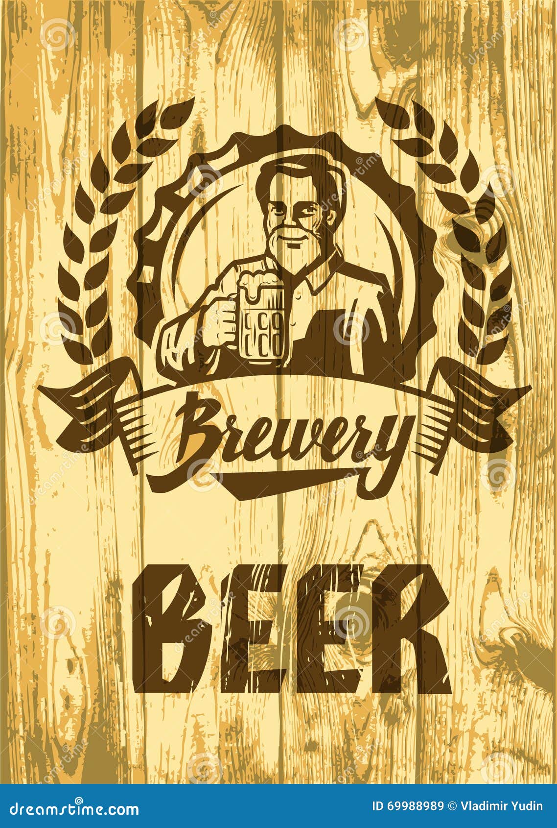 Man with beer stock vector. Illustration of alcohol, doodle - 69988989