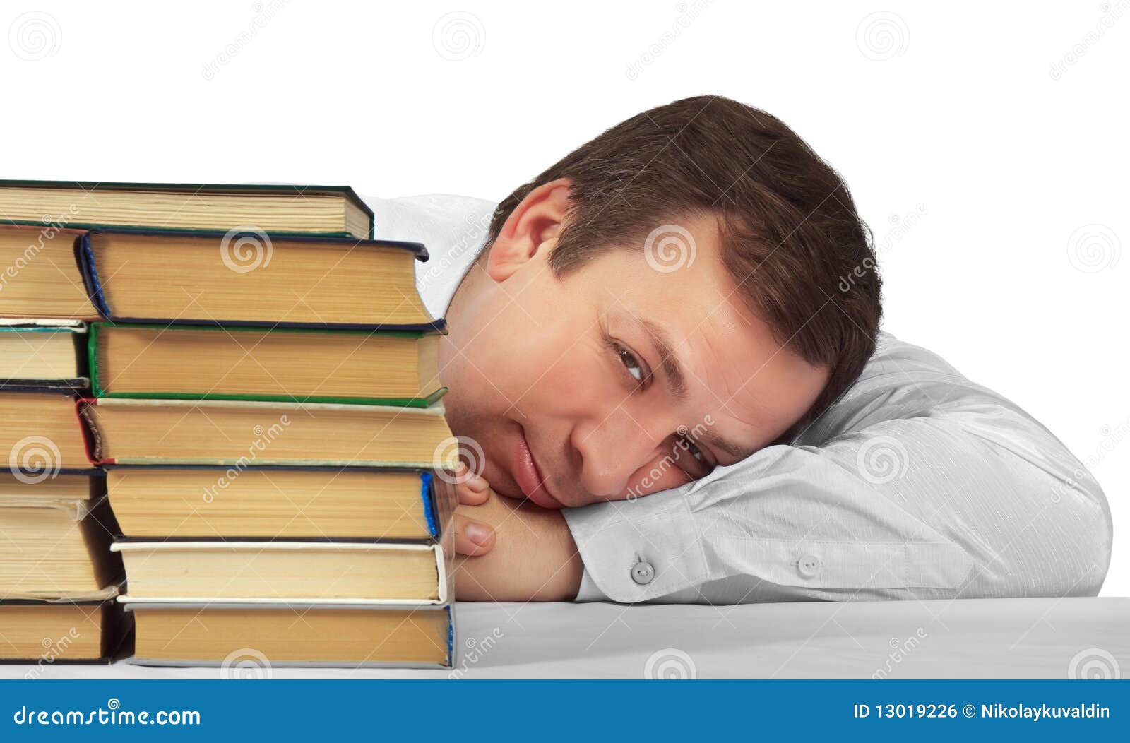Man behind books stock photo. Image of entertainment - 13019226